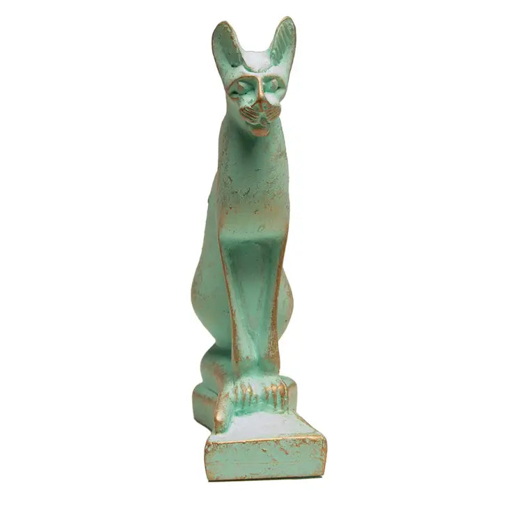 Small Egyptian Bastet Cat Verdigris Green – Nance Galleries