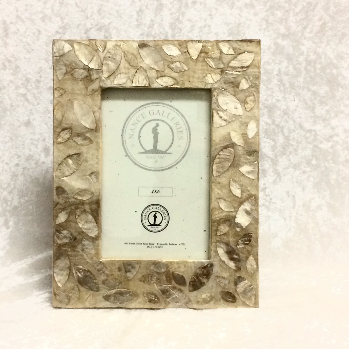 Leaf Design Capiz Shell Frame 4"X6" – Nance Galleries